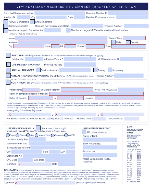 Treasurer Forms - VFW Auxiliary Department of Virginia